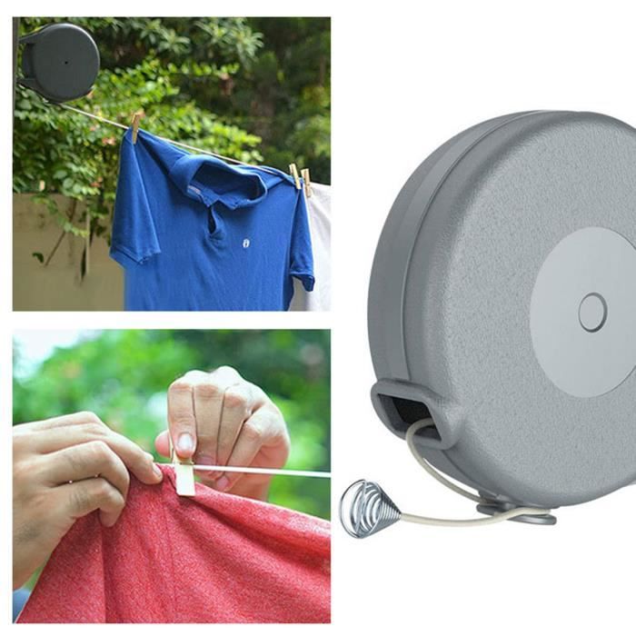 VBESTLIFE corde à linge rétractable Corde à Linge Légère Facile à ...