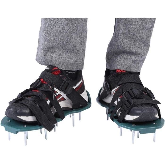 Chaussure à Gazon, Sandales Aérateur Pelouse, Gazon Scarificateur, 3-4 Sangles réglables, pour ...