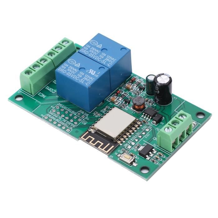 Module De Relais Wi-FI DC 8-80V Relais Embarqué 2 Canaux 5V Avec ...