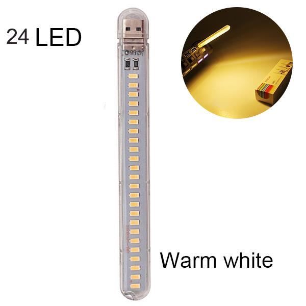 24led Warm Mini lampe USB portable à 3 8 12 ou 24 LED SMD 5730 5 V compatible power bank ...