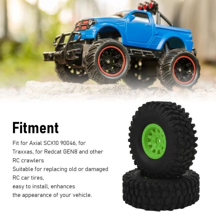 Mxzzand Roue de voiture RC 4 pièces roue de pneu de voiture RC 120mm 1 ...