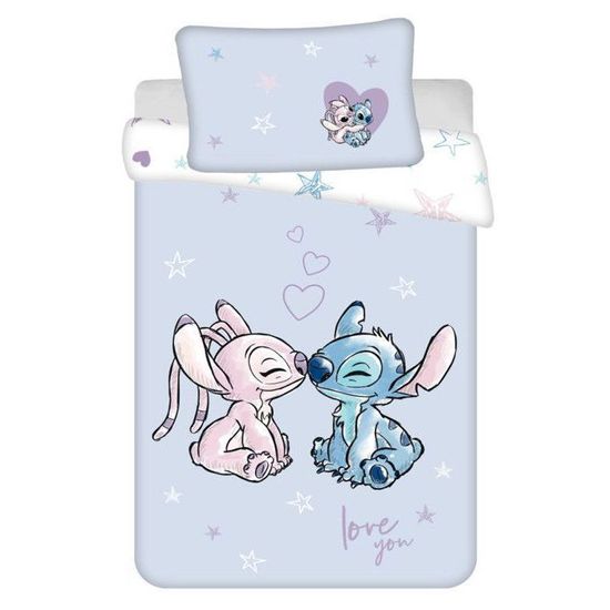 Parure Lilo et Stitch Violet Linge de lit enfant (lit bébé) 100×135 cm ...