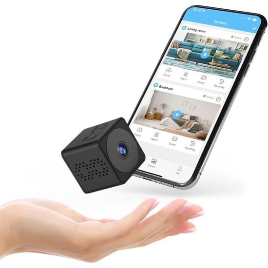 Mini Caméra Espion Sans Fil 4K Micro Caméra Vidéo À Distance En Direct ...