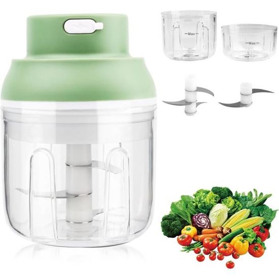 Mini Hachoir Électrique 250Ml 100Ml Capacité Hachoir Rechargeable Usb ...