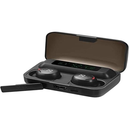 Bluetooth Earbuds + Powerbank, Écouteurs Sans Fil Avec Microphone ...