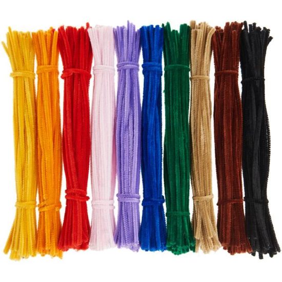 Fil chenille - VBS XXL - Farbenmix - multicolore 500 pièces 30cm ...