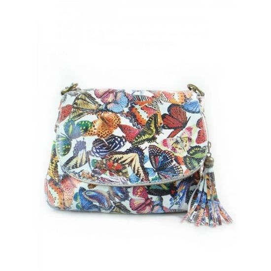 Sac à main VERA PELLE A5 Chlebak Motyle Blanc-Bleu - Femme/Adulte ...