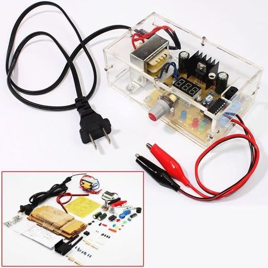 Kit de LM317 Plaque d'Alimentation de Tension Stable Réglable 1.25V ...