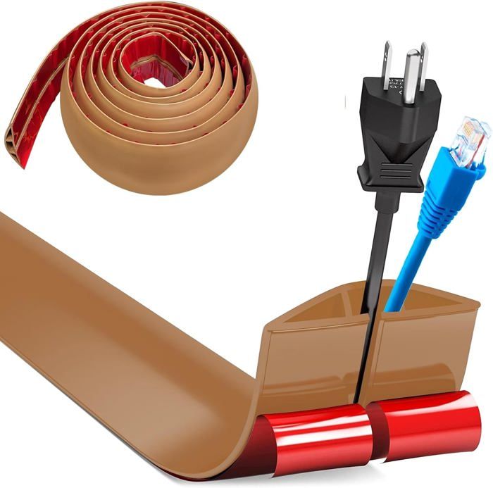3.0M X 5Cm Cache Cable Sol, Petit Canal De Câble Flexible, Goulotte ...
