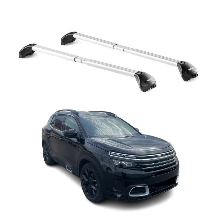 Barres de toit pour Citroen C5 Aircross 2019-2025 Gris Argenté 2 pièces ...