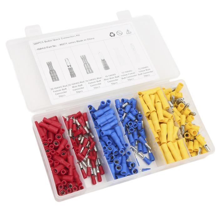 Akozon connecteur de borne Kit de connecteur électrique femelle et mâle de borne de câblage de ...