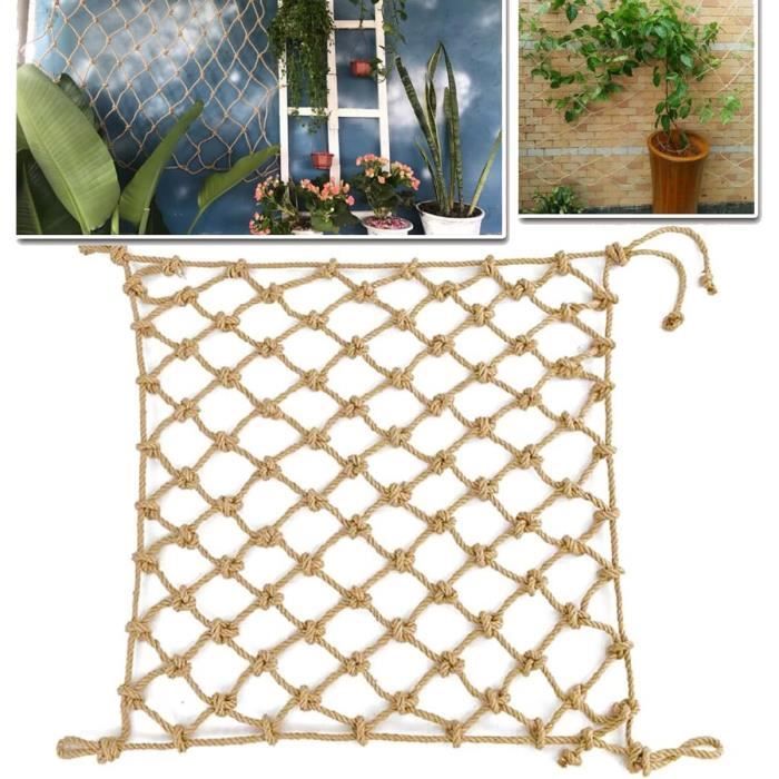 Filet De Corde En Jute Naturel Pour Plantes Grimpantes,Filet Pour ...