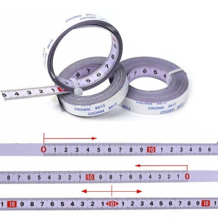 3 Rouleaux Ruban Adhésif Mètre Échelle Métrique En Acier Pour Établi ...