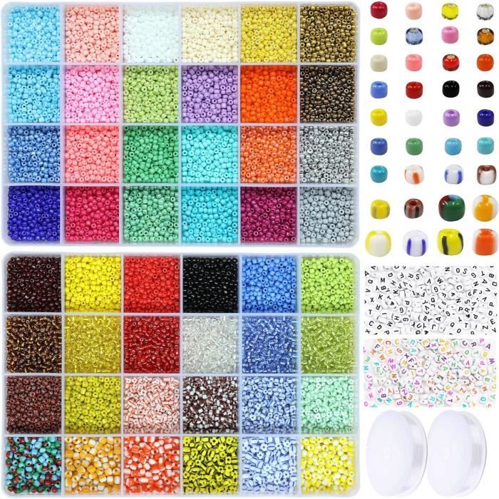 Taille 8-0 Perles de rocaille en verre de 3mm et perles de rocaille ...