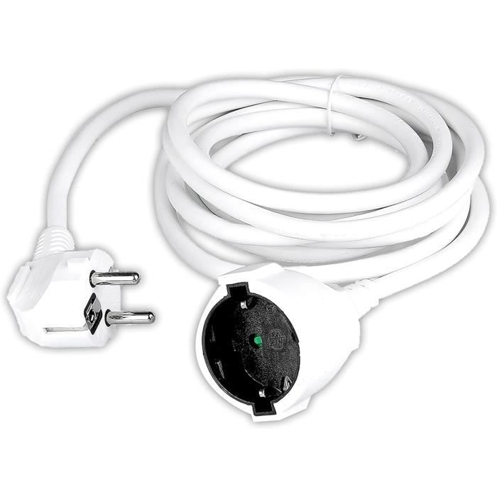 Rallonge Électrique 5 Mètres - Prise Shuko - Prolongateur Électrique De Câble Pour La Maison, Le ...