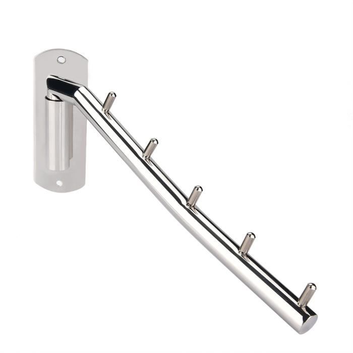 Cintre Mural en Acier Inoxydable avec Bras Pivotant Séchoir à Vêtements ...