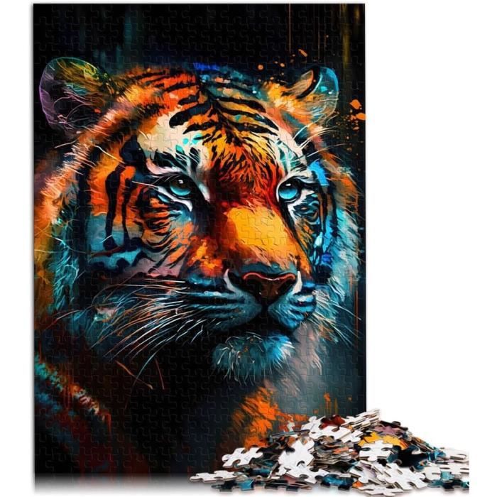 Jigsaw Puzzles For Adult Untamed Beauty Tiger Head 1000 Piece Jigsaw ...