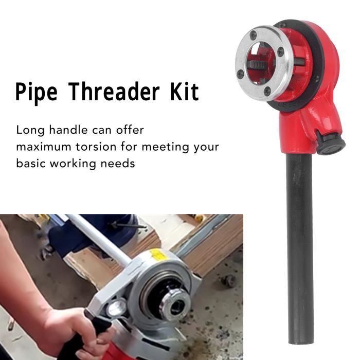 Kit de filetage de tuyau - EJ.LIFE - Modèle 62A - 3 matrices - Poignée ...