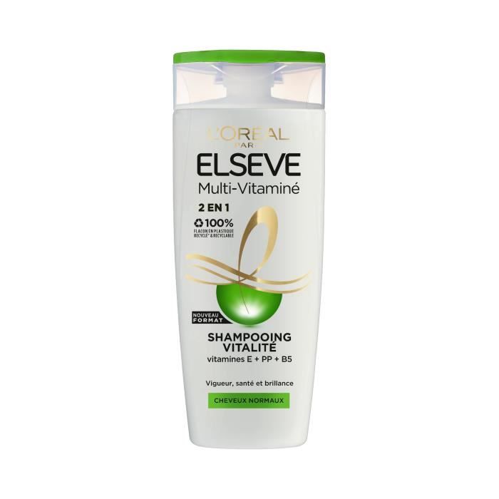 Shampooing Elsève Multi-Vitaminé L'OREAL PARIS - Cheveux Normaux - 290 ...