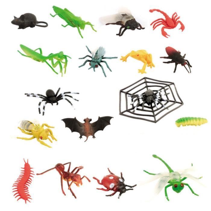 39 pièces Simulation insectes truc jouets fête farce accessoires ...