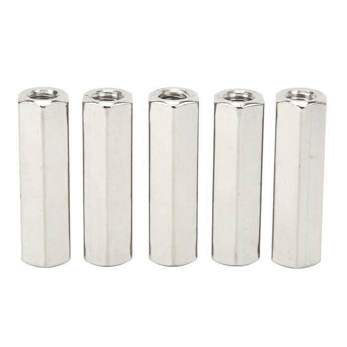 Écrou d'accouplement hexagonal - HURRISE - M10 - Acier inoxydable 304 - Antirouille - Lot de 5 ...