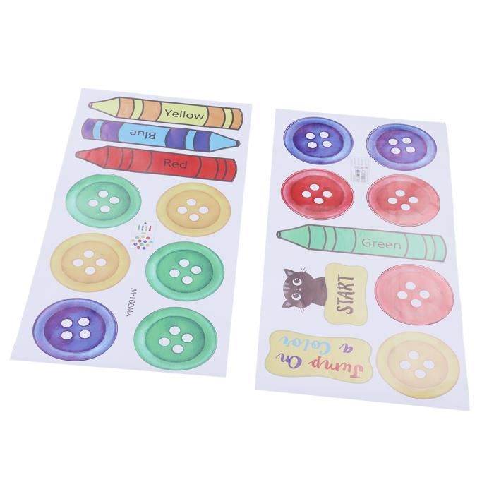 HURRISE autocollant de reconnaissance des couleurs Lot de 2 ...