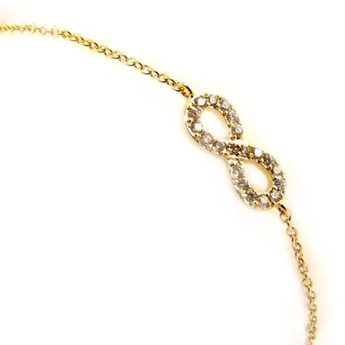 Bracelet Plaqué or "Infini" doré - Achat / Vente bracelet - gourmette ...