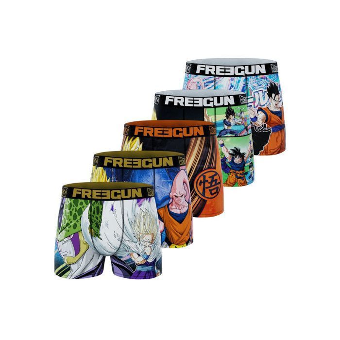 FREEGUN Boxer Homme DRAGON BALL Z, Caleçon Homme - Orange taille L (lot ...