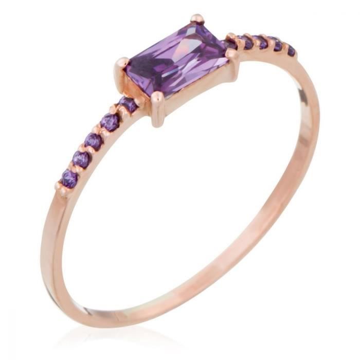Bague Or rose 375/1000 et pierres Or - Achat / Vente bague - anneau ...