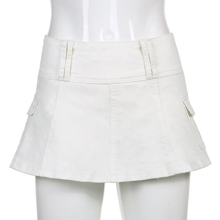 Mini jupe - Y2K Goth Micro jupes Pastel taille - FRDLWH White ...