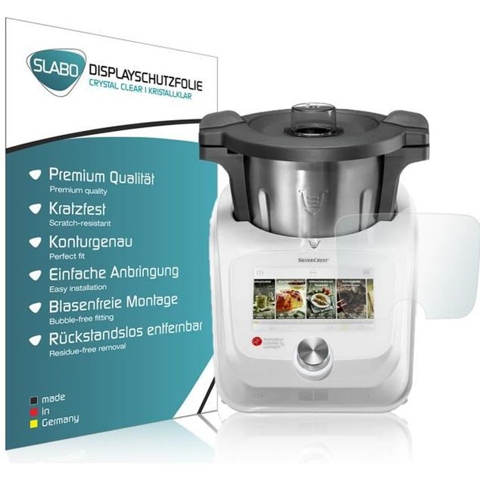 4 x Slabo Film de protection d'écran SilverCrest Monsieur Cuisine Connect Ultra Clair invisible ...