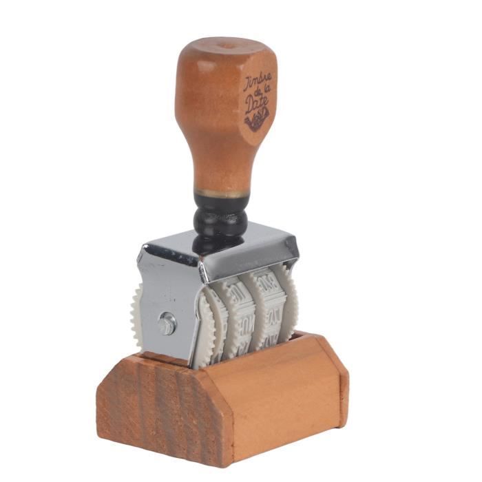 Poignée en Bois Rouleau de Base Timbre de Date Timbre de Roue Timbre en ...