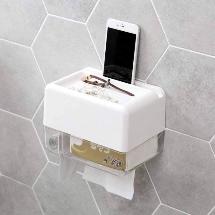 Porte Rouleau Papier Étui De Rangement En Plastique Auto-Adhésif ...