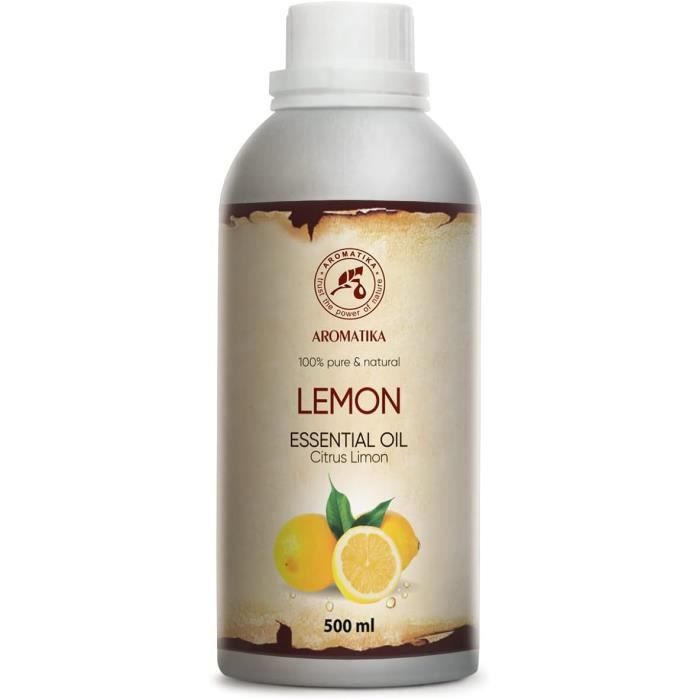 Huile Essentielle De Citron - 500Ml - Citrus Limon - Huiles Essentielles Aromathérapie Pour ...