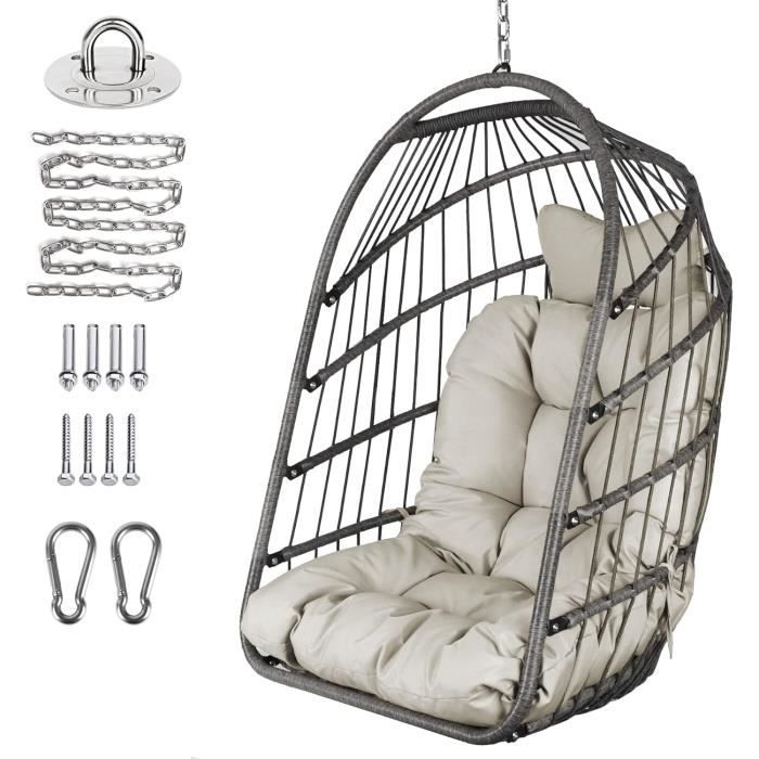 Chaise Oeuf Chaise Pliable En Osier Rotin Suspendue Chaise Balançoire ...