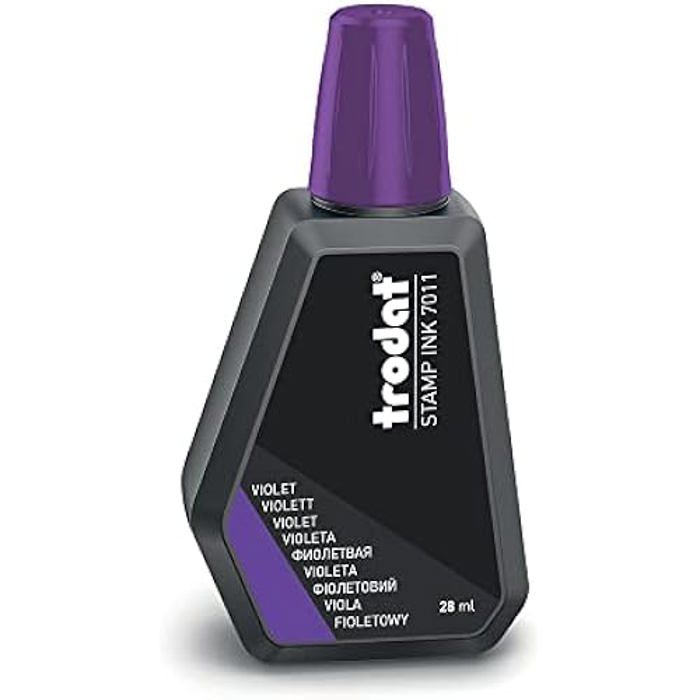 Flacon d'encre violette - Trodat - 7011E - 28 ml - Encre à base d'eau ...