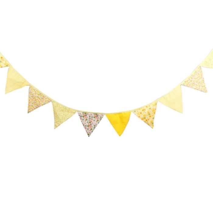 XM257-Guirlande de Fanions Bannière Banderole en Coton Décor pour Fête ...