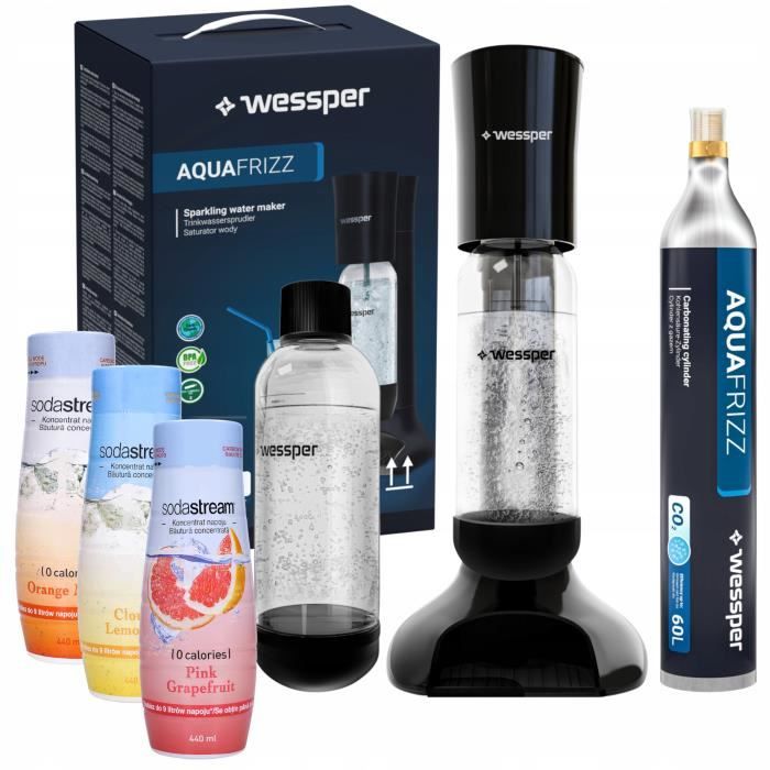 WESSPER AQUAFRIZZ CARBONATED WATER SATURATOR SET (2x bouteille 1x ...