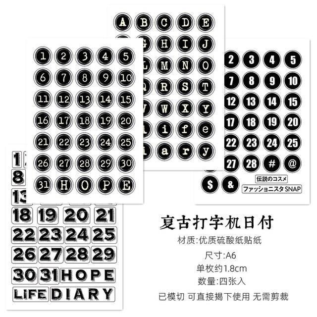 STICKER SCRAPBOOKING,--Étiquette autocollante Vintage, machine à écrire ...