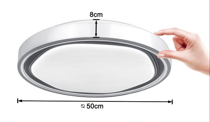 Plafonnier LED - Noname - 60W - Dimmable - RGB - IP44 - Télécommande ...