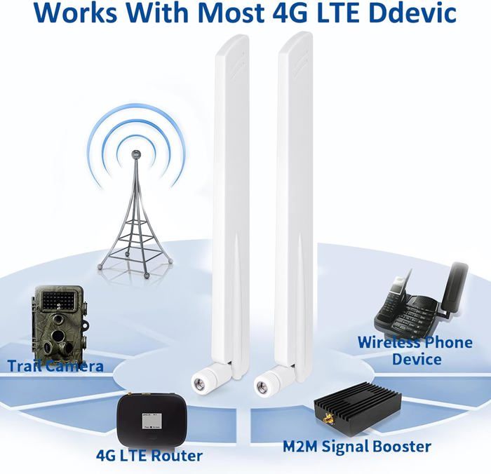 Antenne 4G LTE Exterieur SMA Mâle 10dBi Omnidirectionnelle SMA Antenna ...