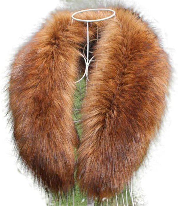 Cache-cou en fausse fourrure avec col à capuche pour manteau d'hiver ...