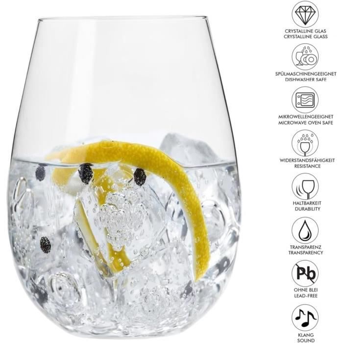 Set De Verres À Vin 500 Ml - 6 Pcs. Verres À Eau Verres À Vin Verres À ...