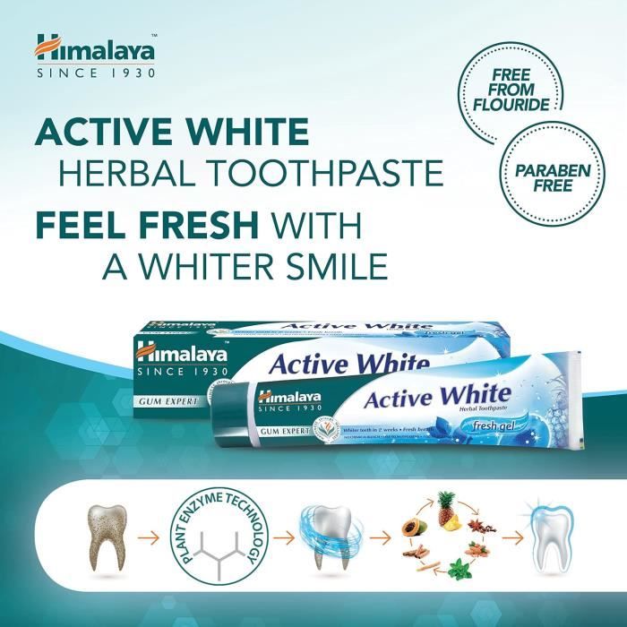 Active White Gel|Herbal Toothpaste With Fruit Enzymes |Teeth Whitening ...