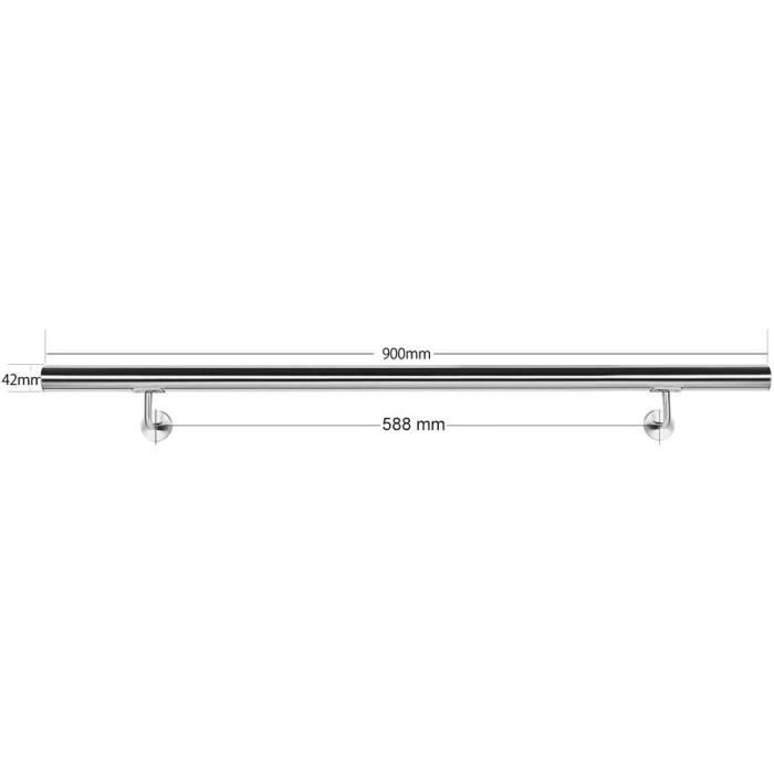 Kit Main courante Rambarde Support mural 90 cm Dispositif de fixation ...