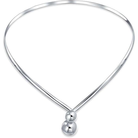 Collier - BLING JEWELRY - V en Argent Sterling .925 - 2mm - Cadeau pour Femmes - Achat / Vente ...