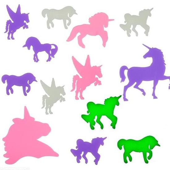 Stickers licornes fluorescents - 14 pièces - Cdiscount Maison