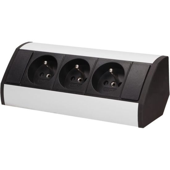 Multiprise d'angle Gm-9001-BG pour meubles ou prises de bureau 3X2P+T ...