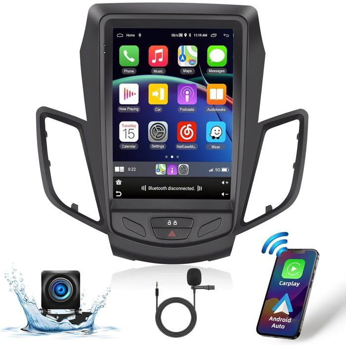 Autoradio Hikity 2G+64G Android Ford Fiesta MK7 2009-2016 Carplay ...