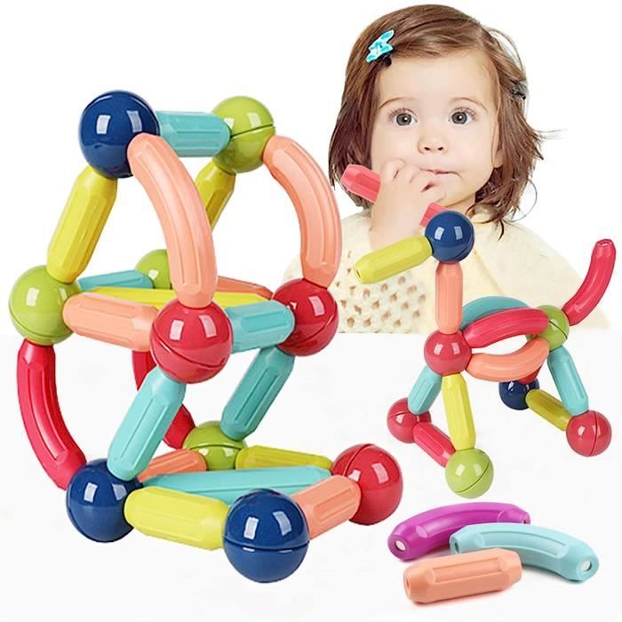 42 Pièces Jeu de Construction Magnétique Montessori Jeux 3 4 5 6 7 ans ...